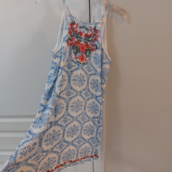 THML | Dresses | Thml Dress Woman Blue And White Small Midi Dress ...